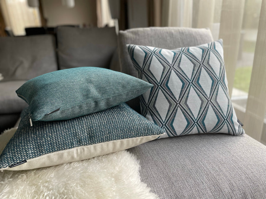 Kissen CROCHET | Petrol | 50x50 – MANUFAKTUR KISSENLIEBE®
